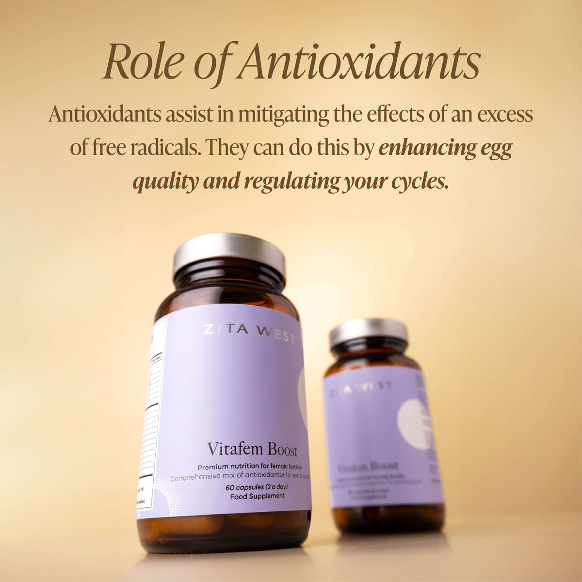 Vitafem Boost 1 | Antioxidants for Female Fertility | Zita West